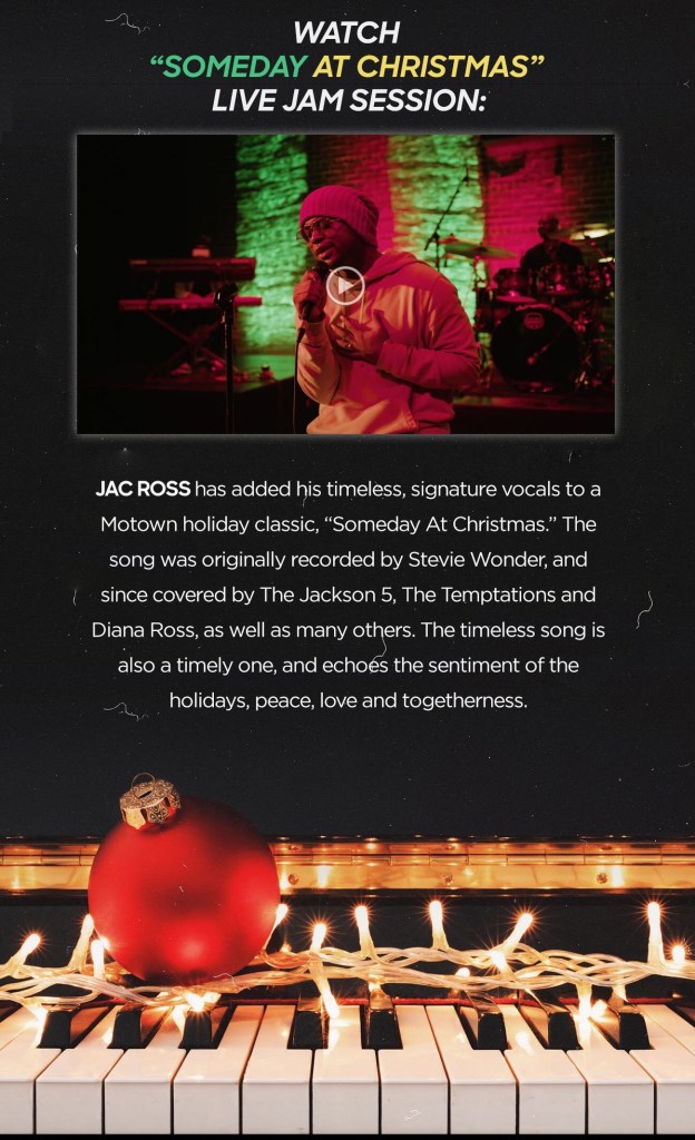 Jac Ross “Someday At Christmas” Live Jam Session – WATCH NOW ...